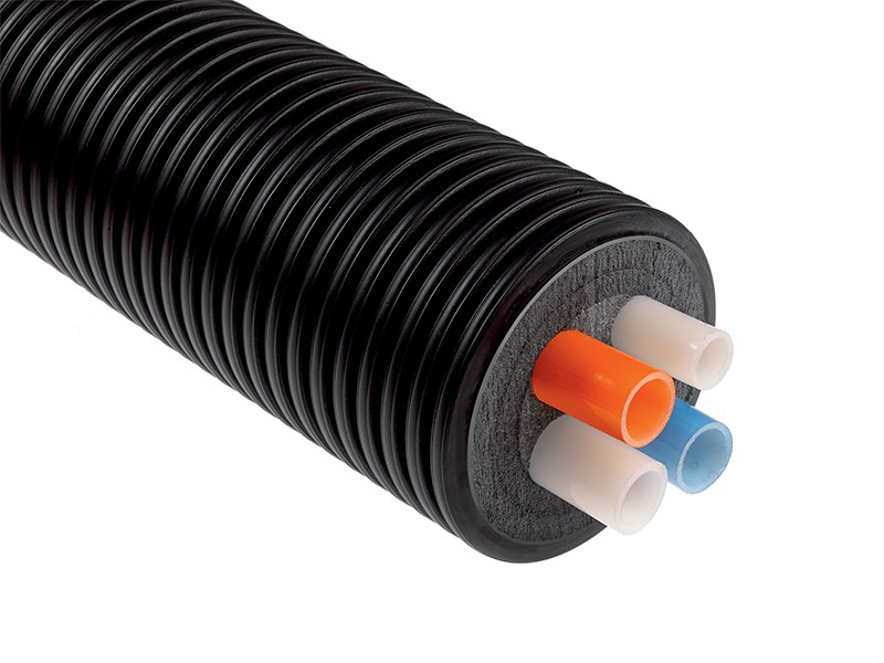 Pre-insulated quadruple heating and sanitary pipe - Terrendis
